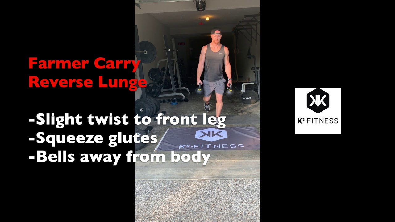 Farmer Carry Reverse Lunge - YouTube