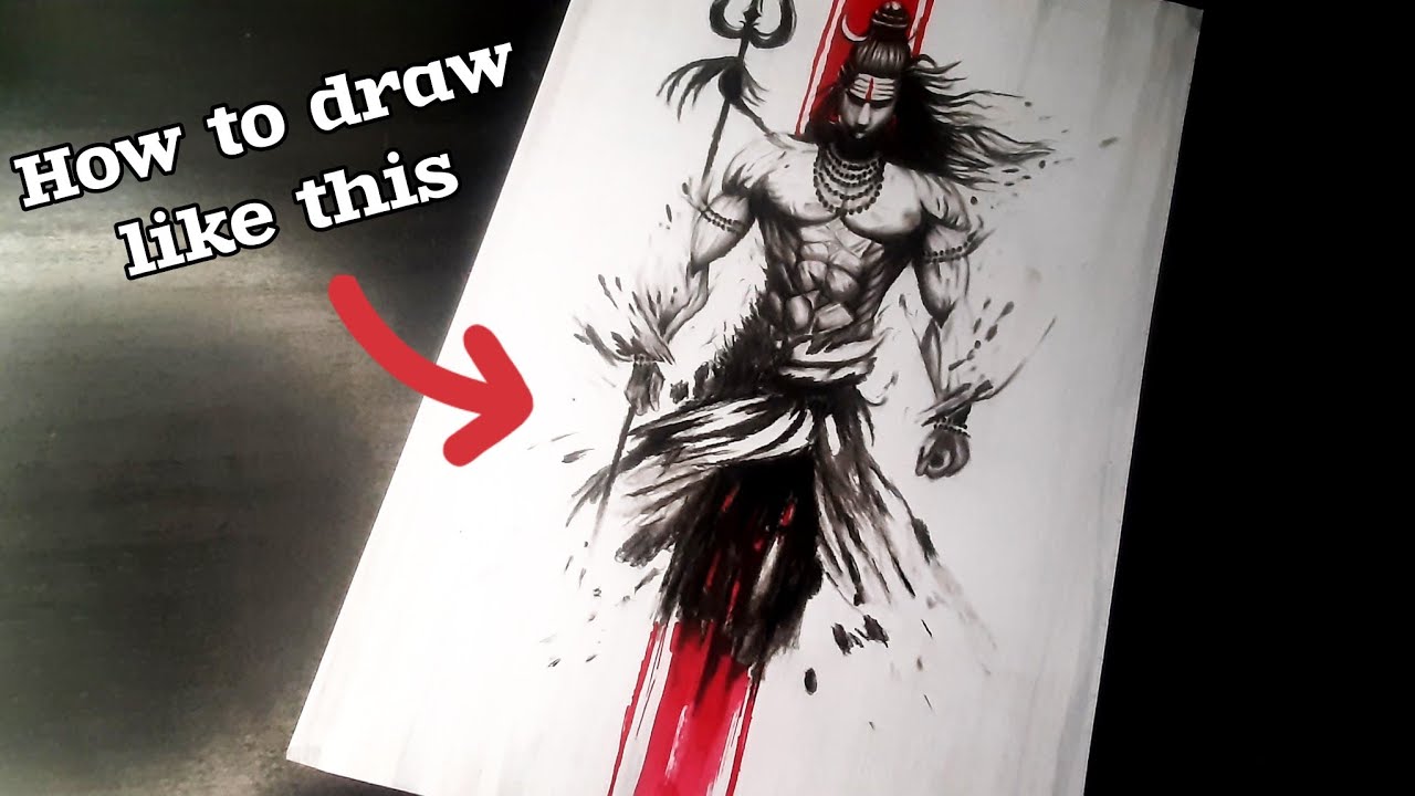 How to draw lord Shiva like pro // step by step - YouTube