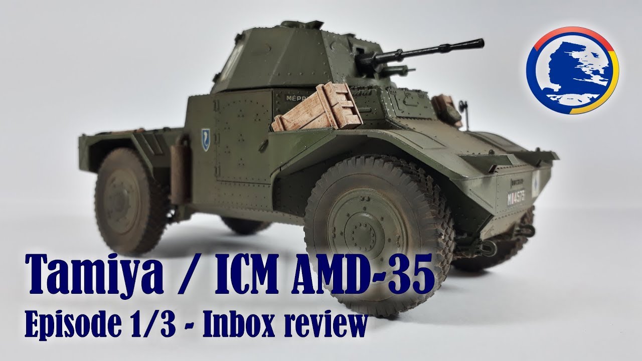 Full Build Tamiya / ICM 1/35 Panhard AMD-35 Part 1/3 Inbox review - YouTube