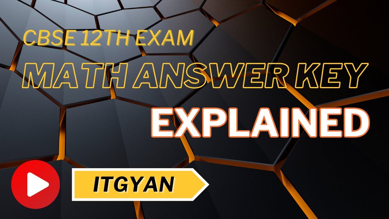 Cbse Math Paper Solution Class 12 exam 2024 Part A | Cbse Board 2024 Math Paper Solution | Set 1 ...