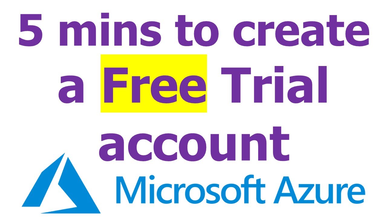 Azure Trial - 5 min to sign up a trial account on Microsoft Azure by ...