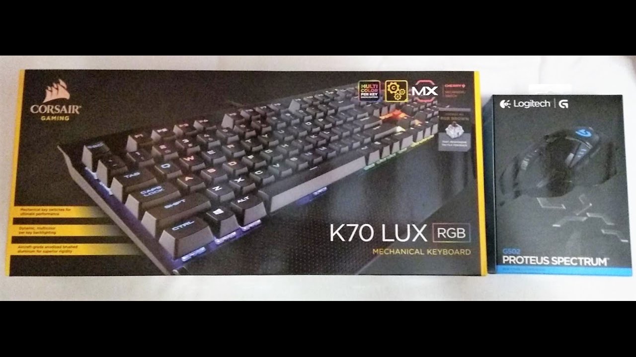 UnBoxing - Teclado Corsair K70 LUX - Raton Logitech G502 - YouTube