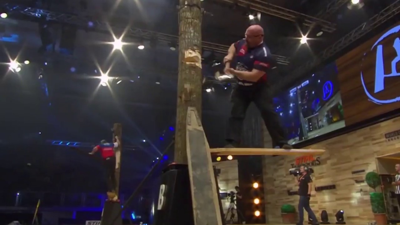 STIHL TIMBERSPORTS® Axe & Springboard Discipline | STIHL GB - YouTube