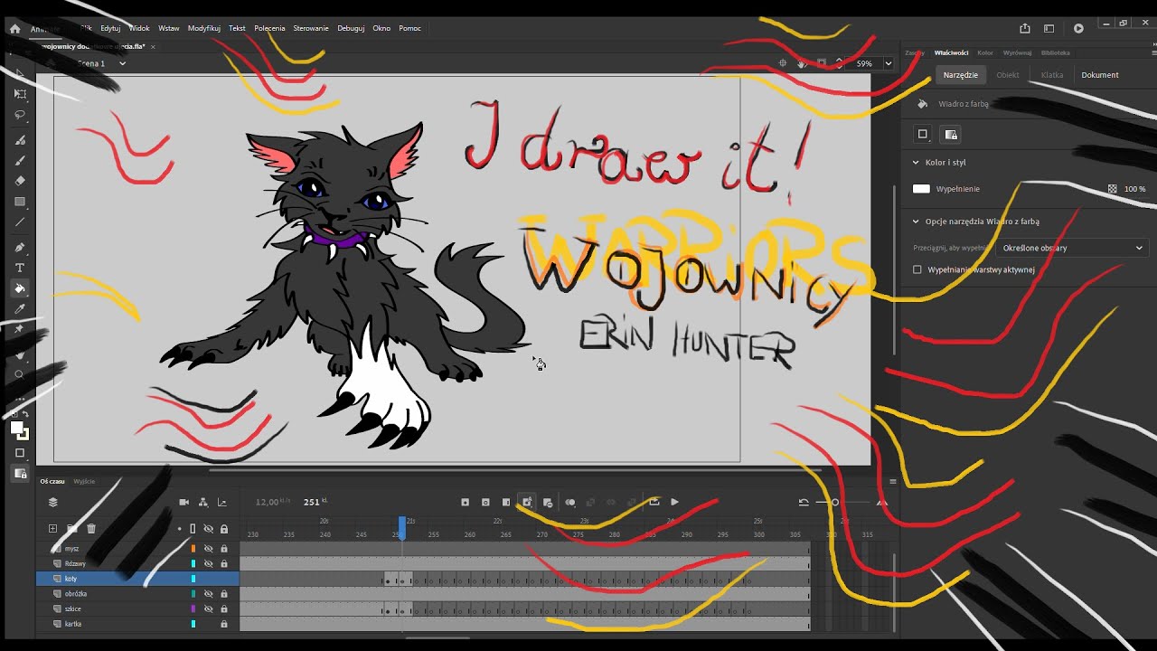 I draw it! / Warriors / Erin Hinter / Speed / Scenes for animations ...