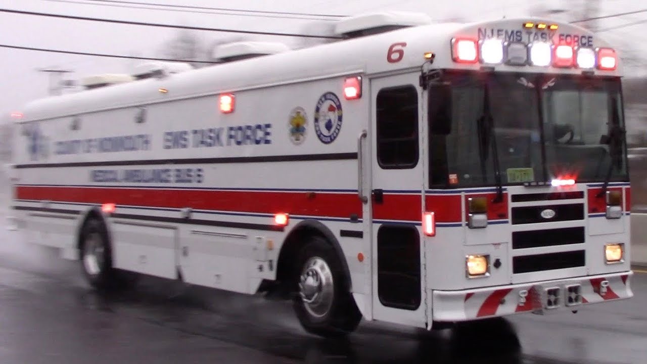 Keyport First Aid Squad Medical Ambulance Bus 6 Responding 3-2-18 - YouTube