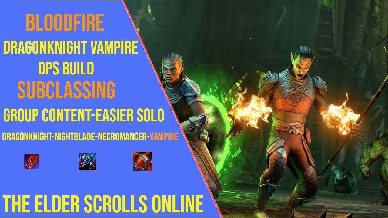 Powerful Dragonknight Vampire DPS Build for ESO Update 48 - Subclassing ...