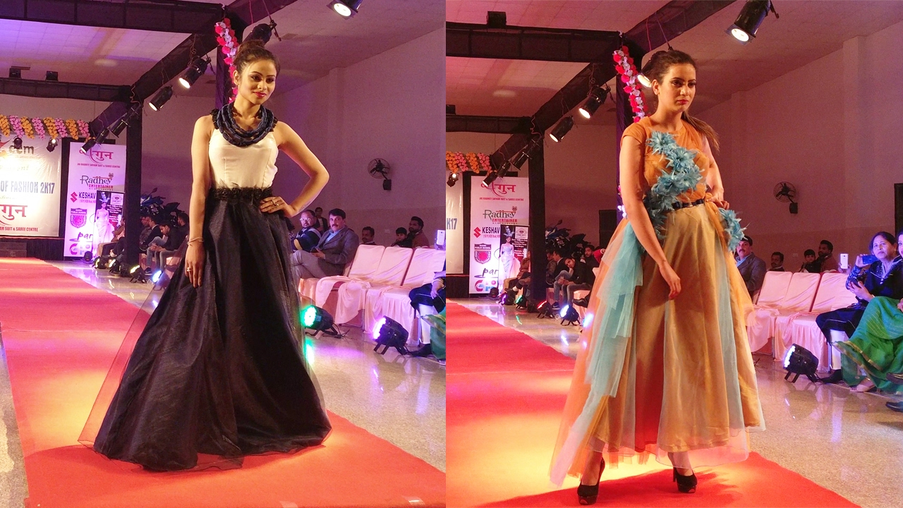 Models walks the ramp for fashion show in a dress made by IIFA Students ...