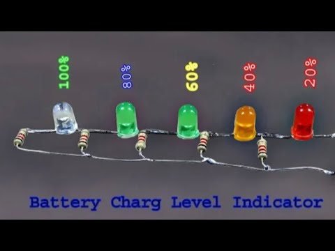 Simple 12 volt battery level indicator circuit - YouTube