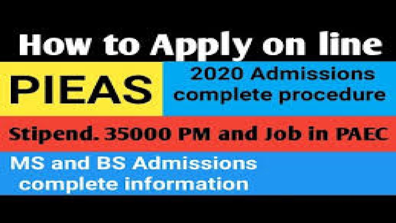 PIEAS MS Fellowship by Pakistan Nuclear Regulatory Authority | MS ...