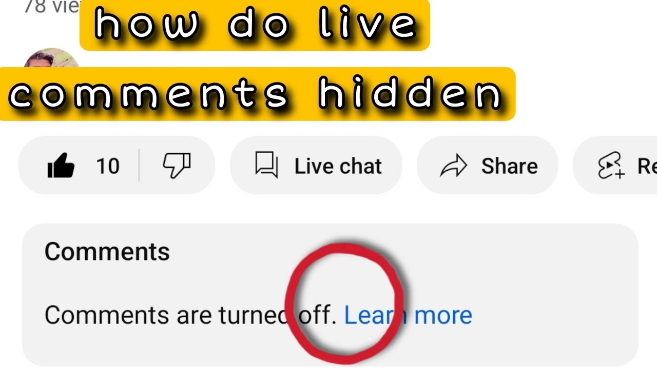 how do live comments hidden and off லைவ் கமெண்ட்ஸ் ஆஃப் பண்ண tips # ...
