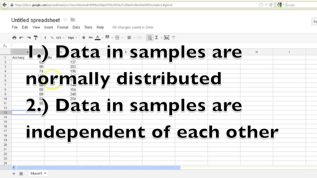 Wildlife Biology Statistics 101: Two Sample T-Test - YouTube
