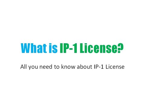 What is IP 1 License? - YouTube