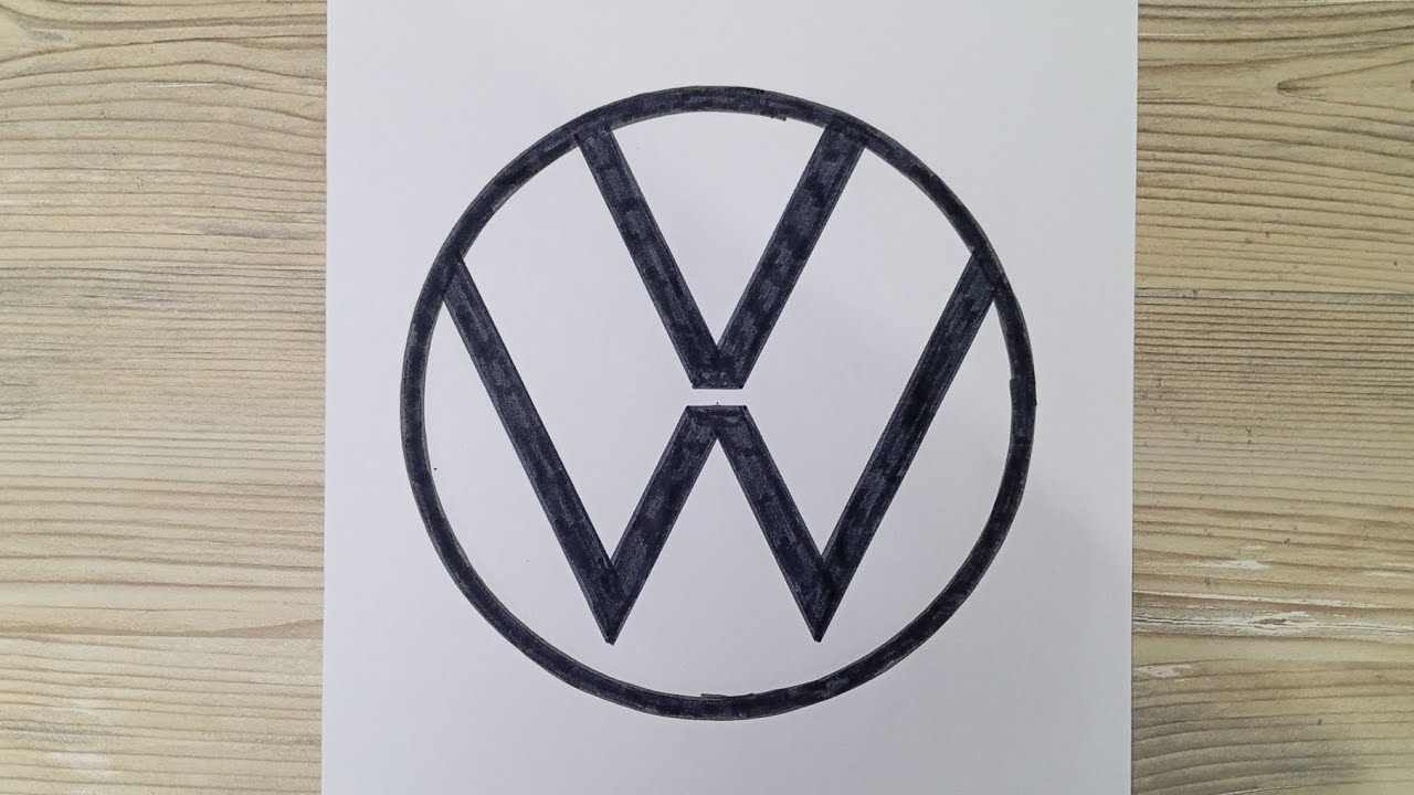Volkswagen New Logo Drawing - Logo Çizimi - YouTube