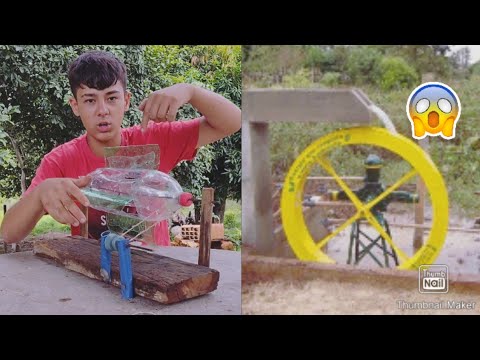 fiz uma roda d'água com garrafa pet - YouTube