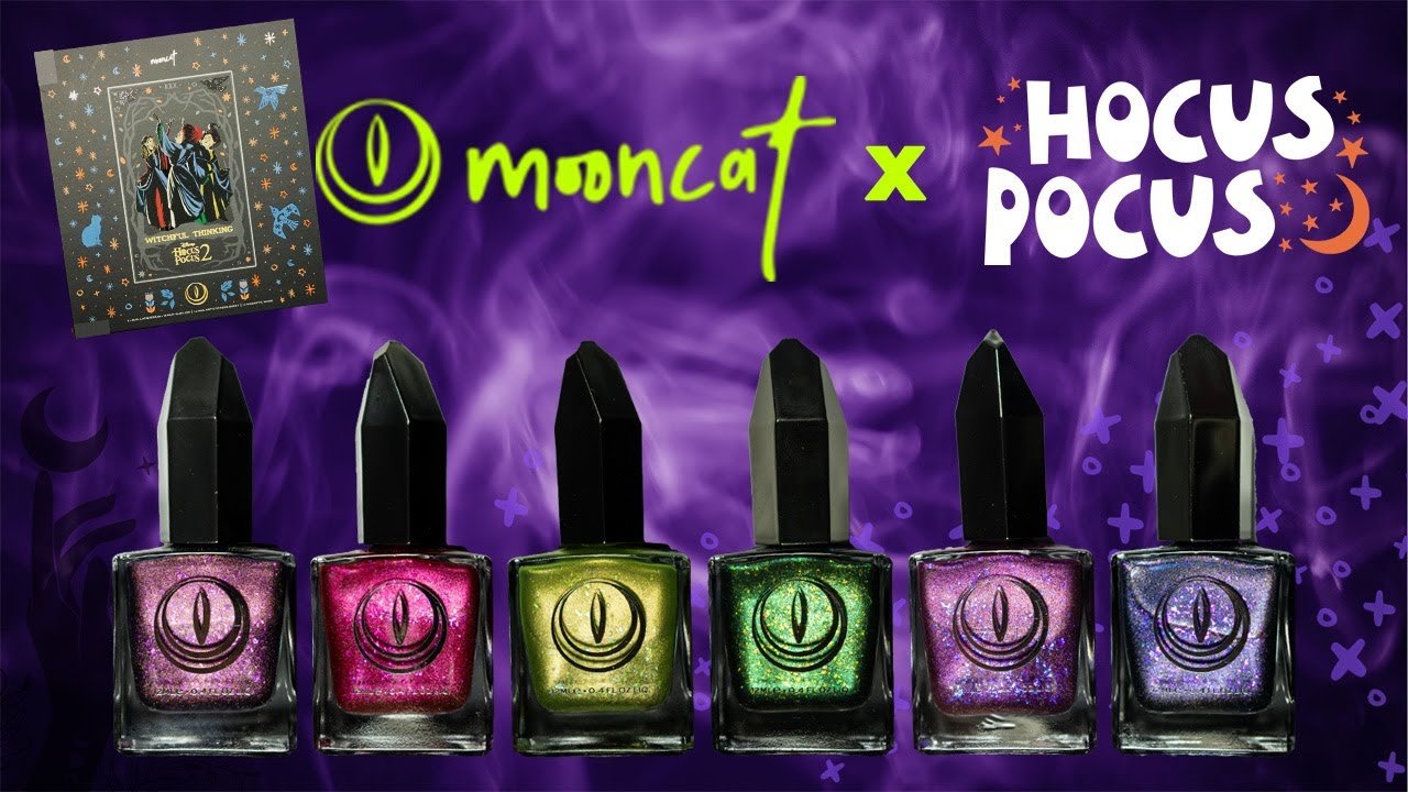 Mooncat x Disney HOCUS POCUS 2! 🧙‍♀️ magnetic Halloween nail polishes ⚰️ - YouTube
