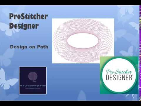 Pro-Stitcher Designer - Design on Path - YouTube