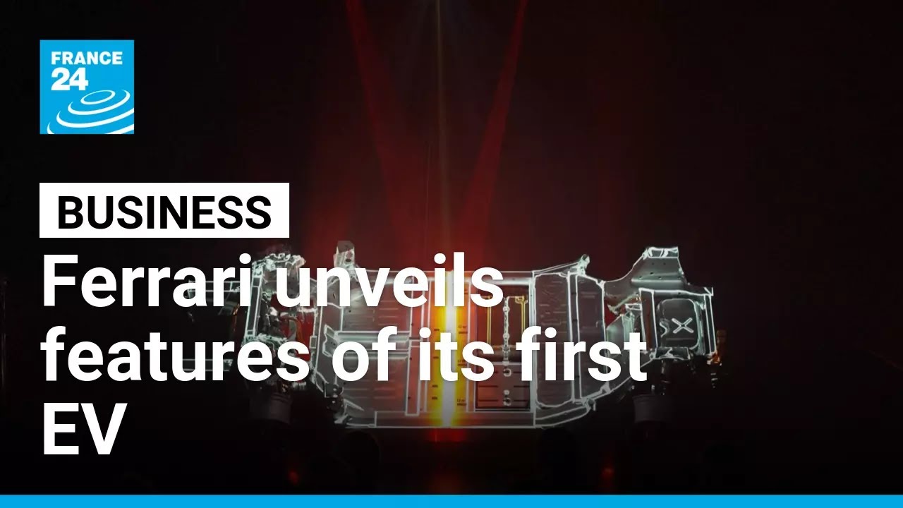Ferrari unveils chassis of its first electric car, but financial ...