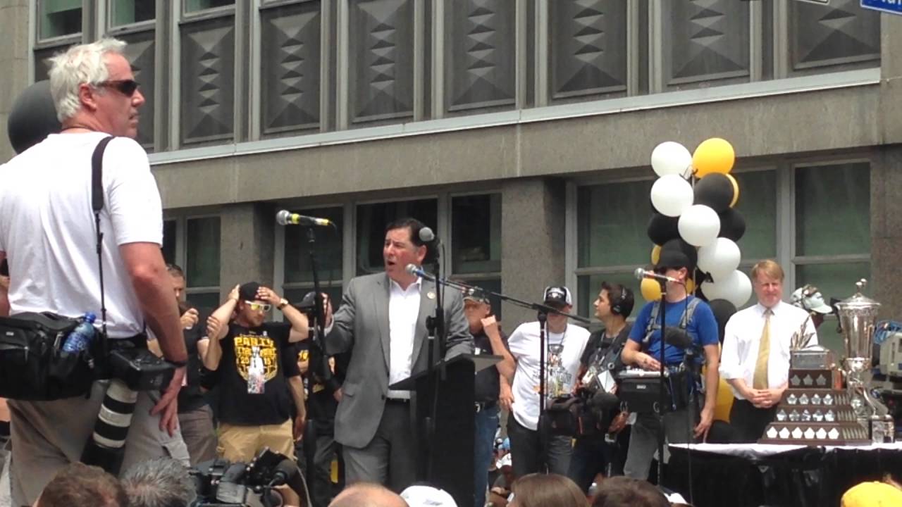 Pens Victory Parade - Fitzgerald & Peduto Speeches - YouTube