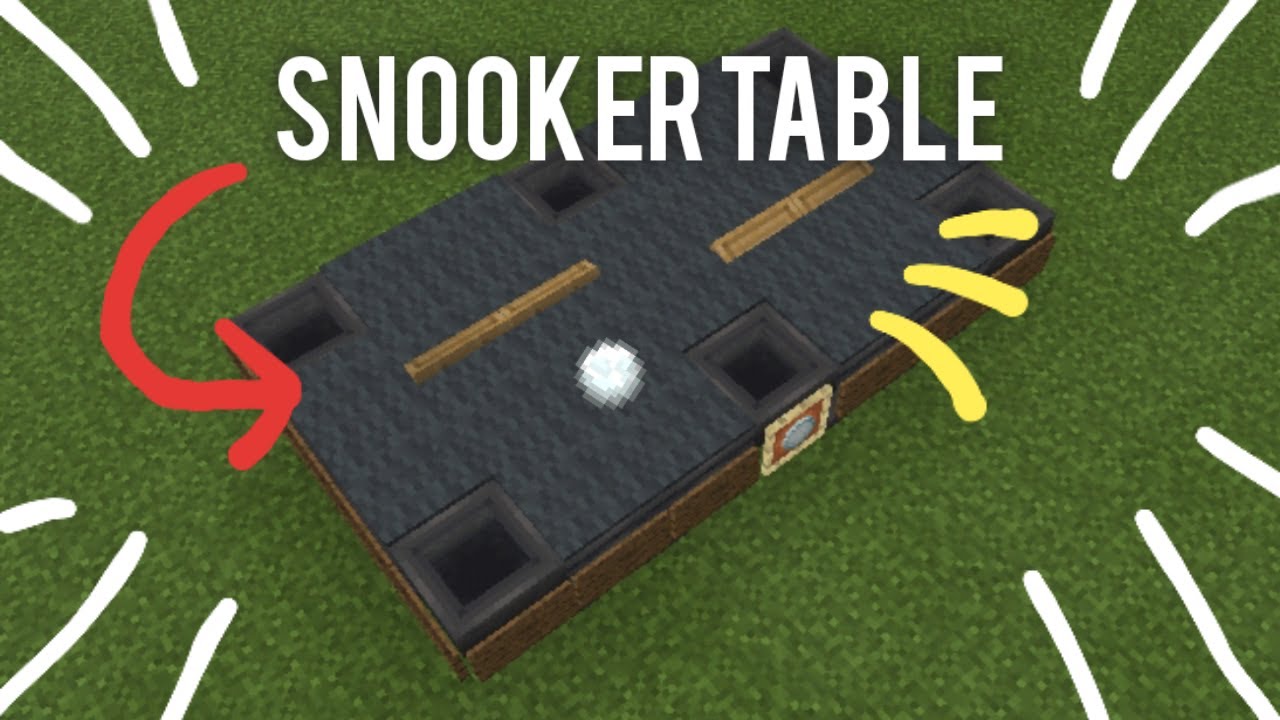Minecraft PE: Snooker Table Tutorial - YouTube
