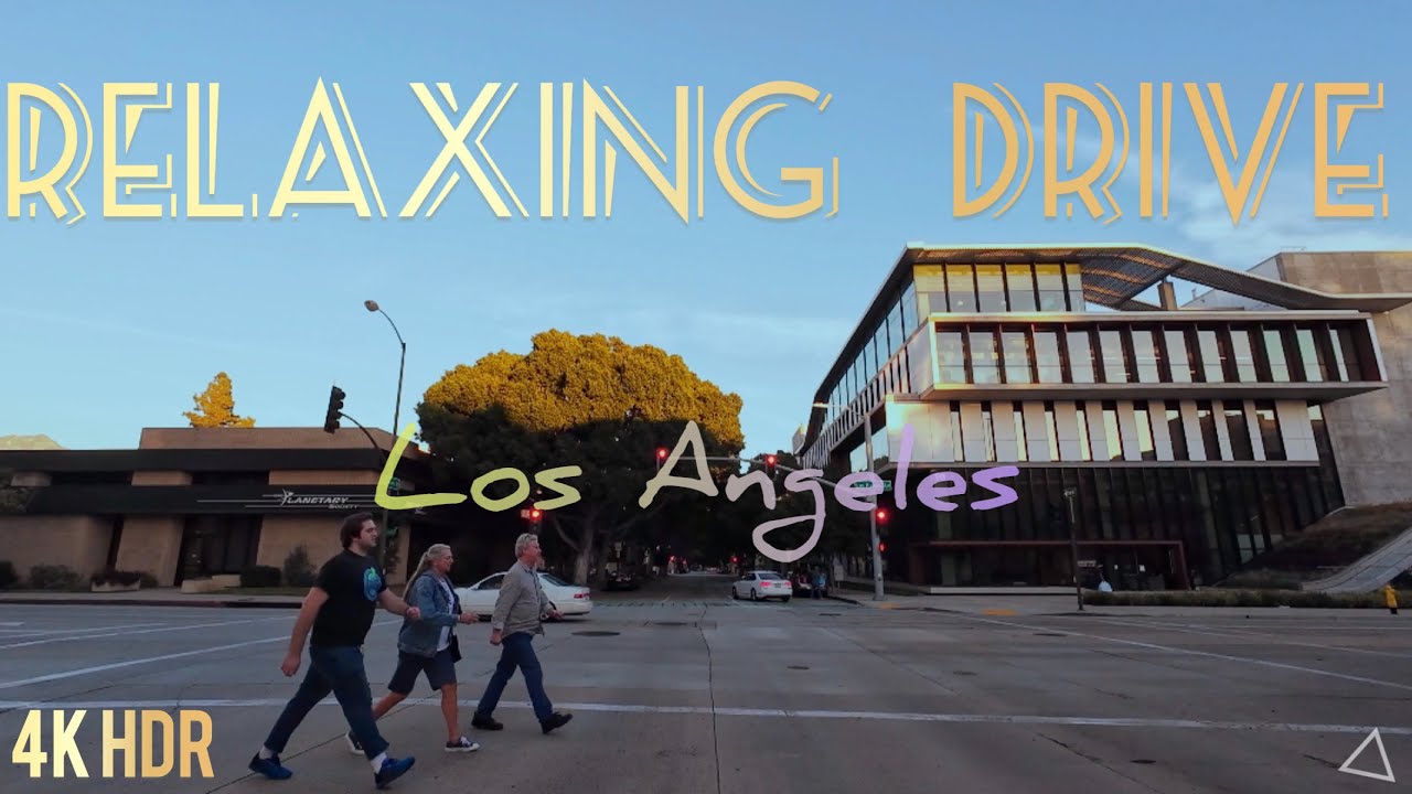 【4K】RELAXING DRIVE｜CYCLING IN LOS ANGELES｜THROUGH THE CITY｜ CALIFORNIA ...