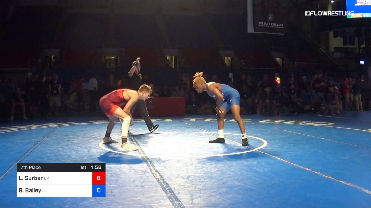 160 Lbs 7th Place Luke Surber Oklahoma Vs Bilal Bailey Illinois - YouTube
