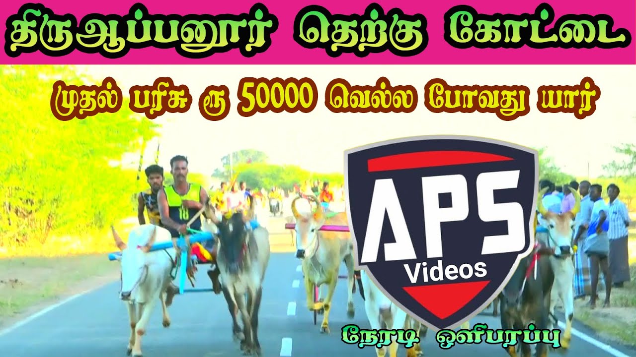 2திருஆப்பனூர் தெற்கு கோட்டை பெரிய மாட்டுவண்டி பந்தயம் | Aps videos ...