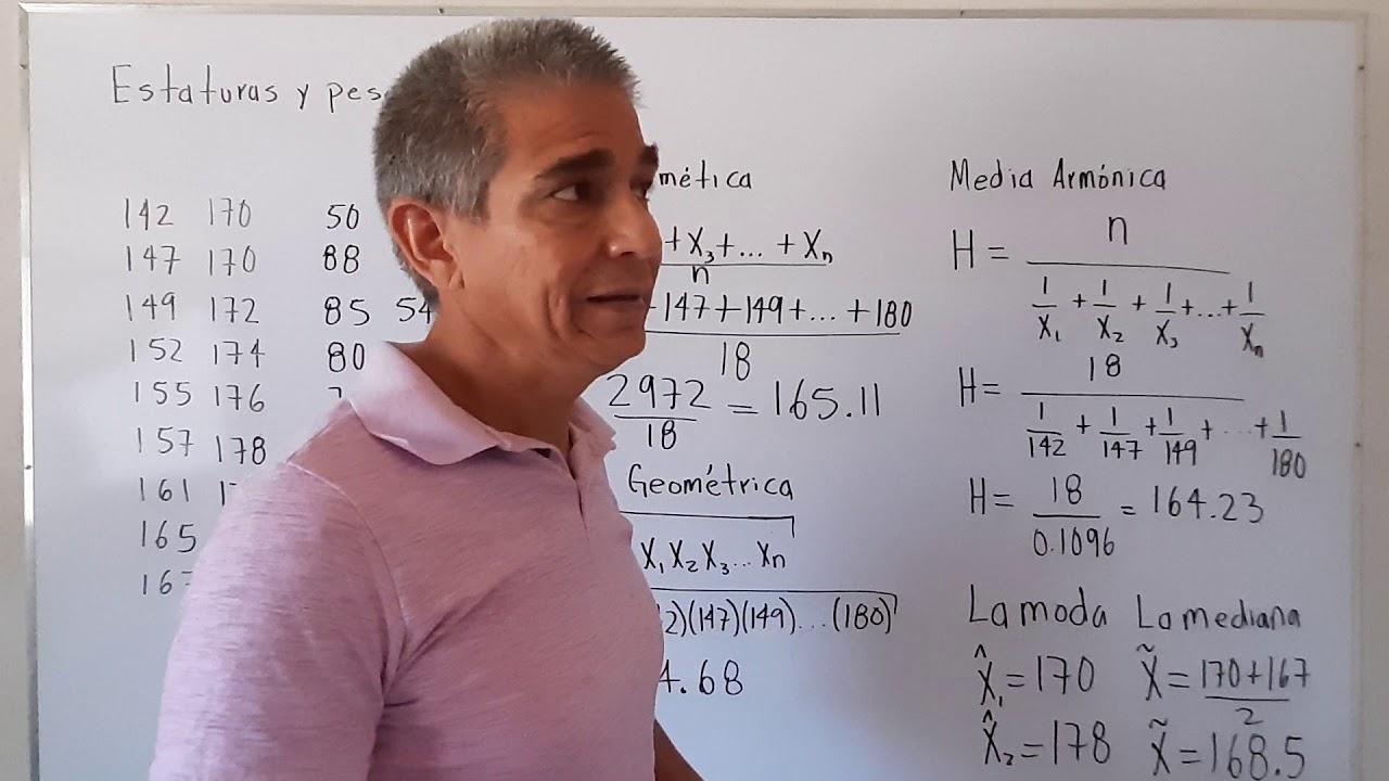 0254 Probabilidad y Estadística Media Mediana Moda - YouTube