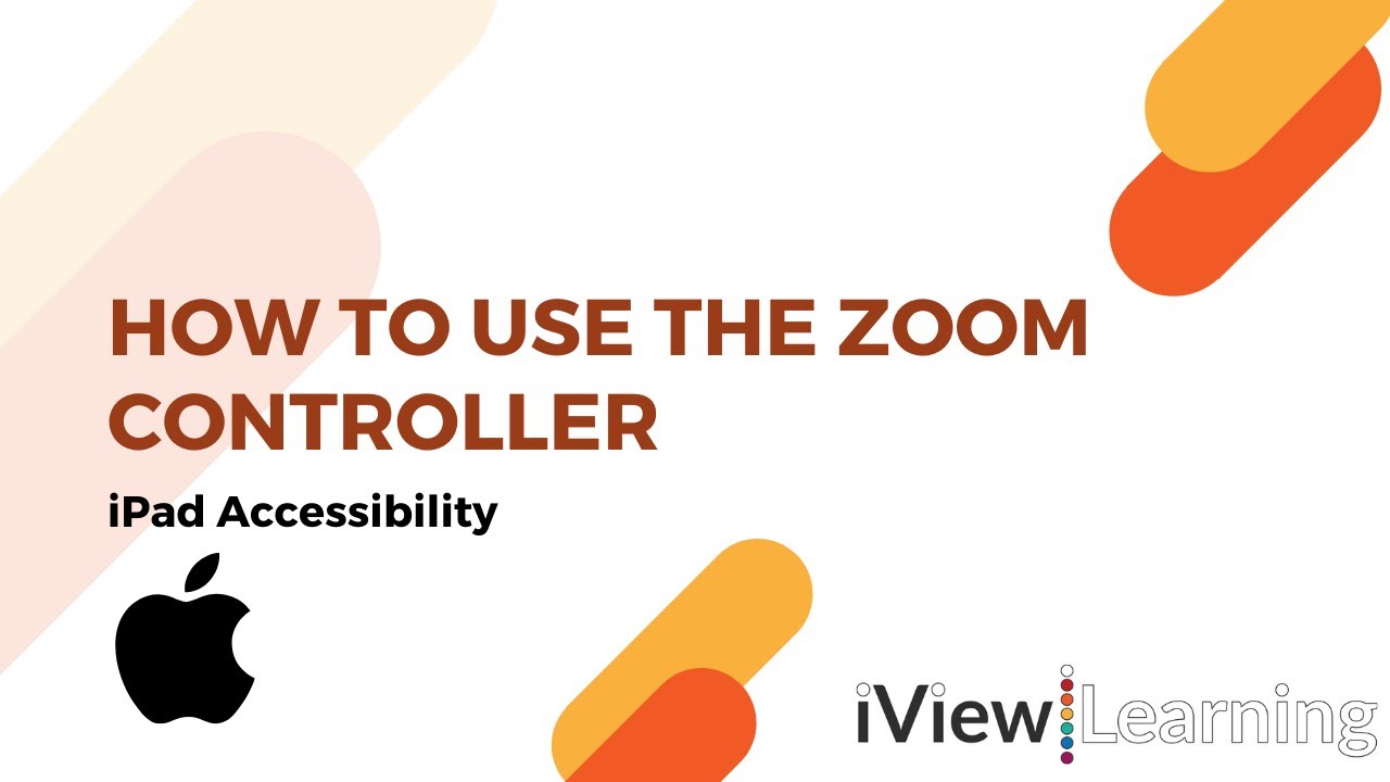 How to use the zoom controller on the iPad. - YouTube
