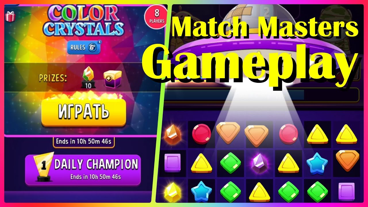 Match Masters Color Crystals Gameplay - YouTube