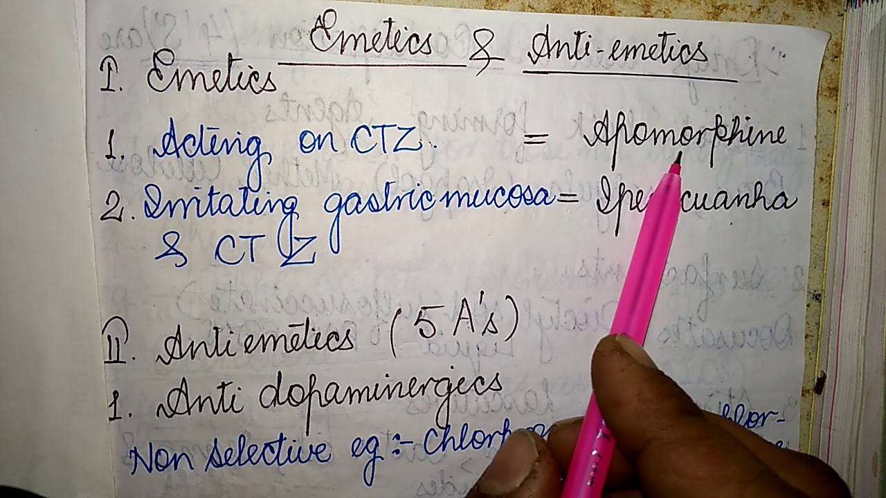 MNEMONIC for Emetics, Antiemetics। Emetics & Antiemetic drugs l ...