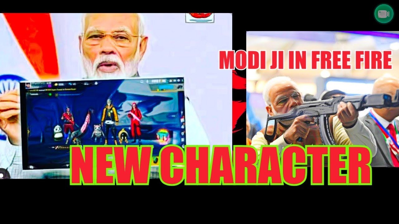 FREE FIRE NEW CHARACTER MR. NARENDRA MODI JI PLAYING FREE FIRE (INDIAN ...
