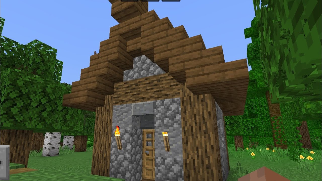 Simple Day-1 Starter Survival House Build for your new world! - YouTube