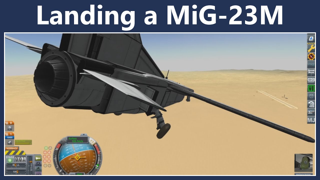 MiG-23 Emergency Landing in KSP - YouTube