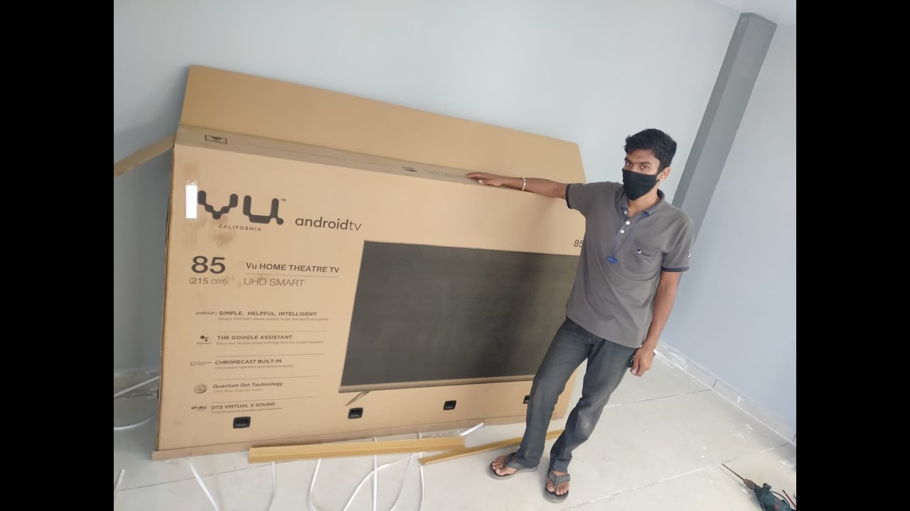 85 inch tv unboxing & installation #tvunboxing #installation #smnetwork ...