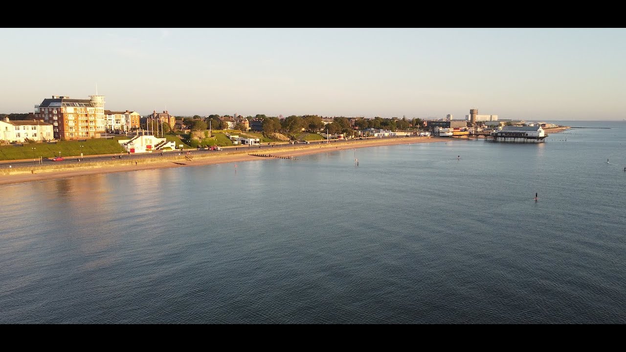 Cleethorpes Promenade and pier aerial view by DJI mavic mini drone ...