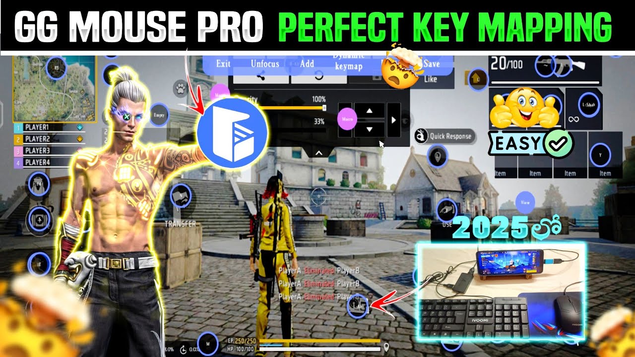 Pro Level Key Mapping In GG Mouse Pro|| Free Fire Key Mapping Telugu ...