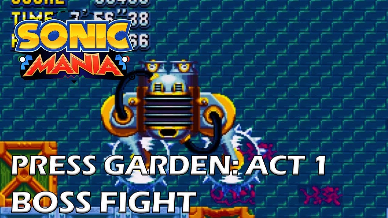 Sonic Mania - Press Garden Zone: Act 1 Boss Fight - YouTube