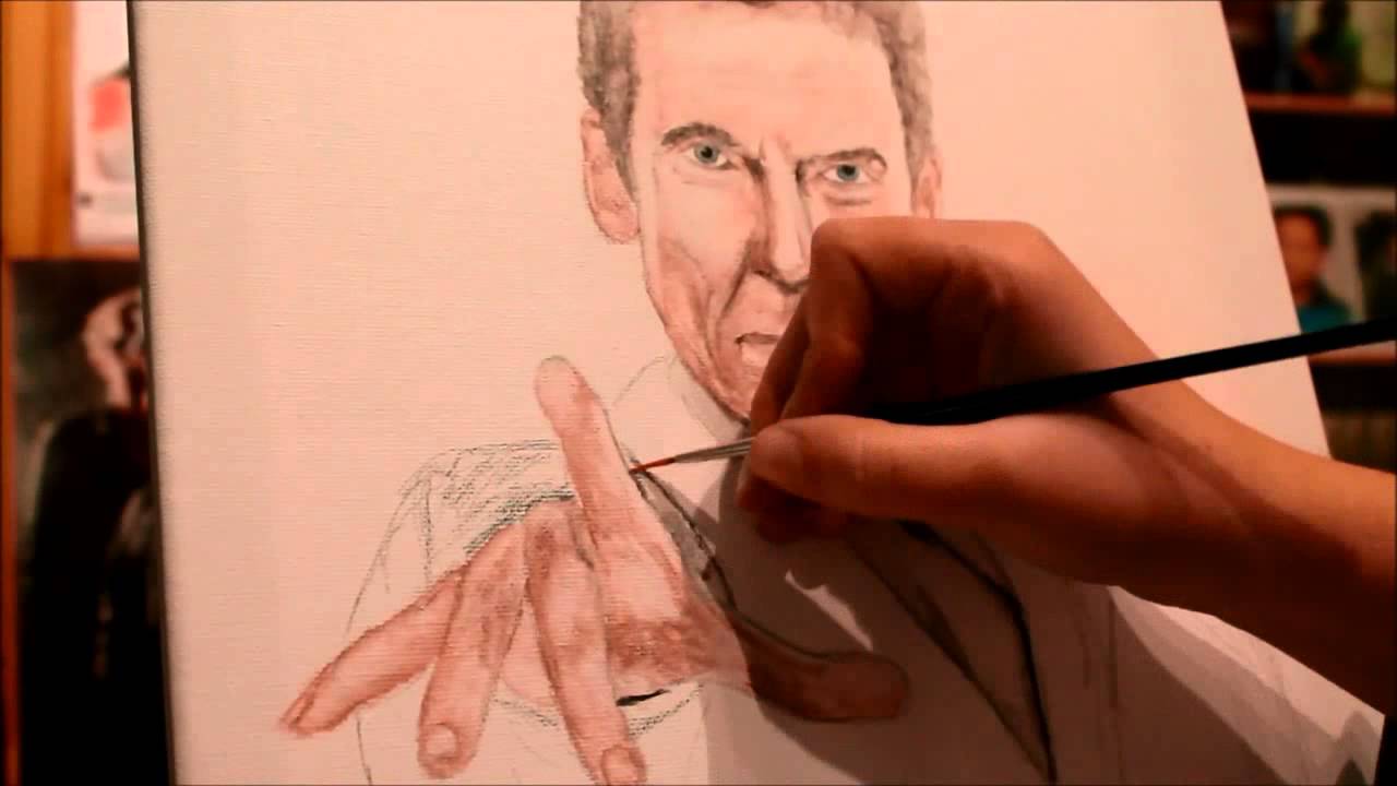 Me drawing Peter Capaldi [Doctor Who] - YouTube