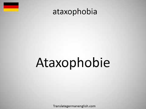 How to say ataxophobia in German? - YouTube
