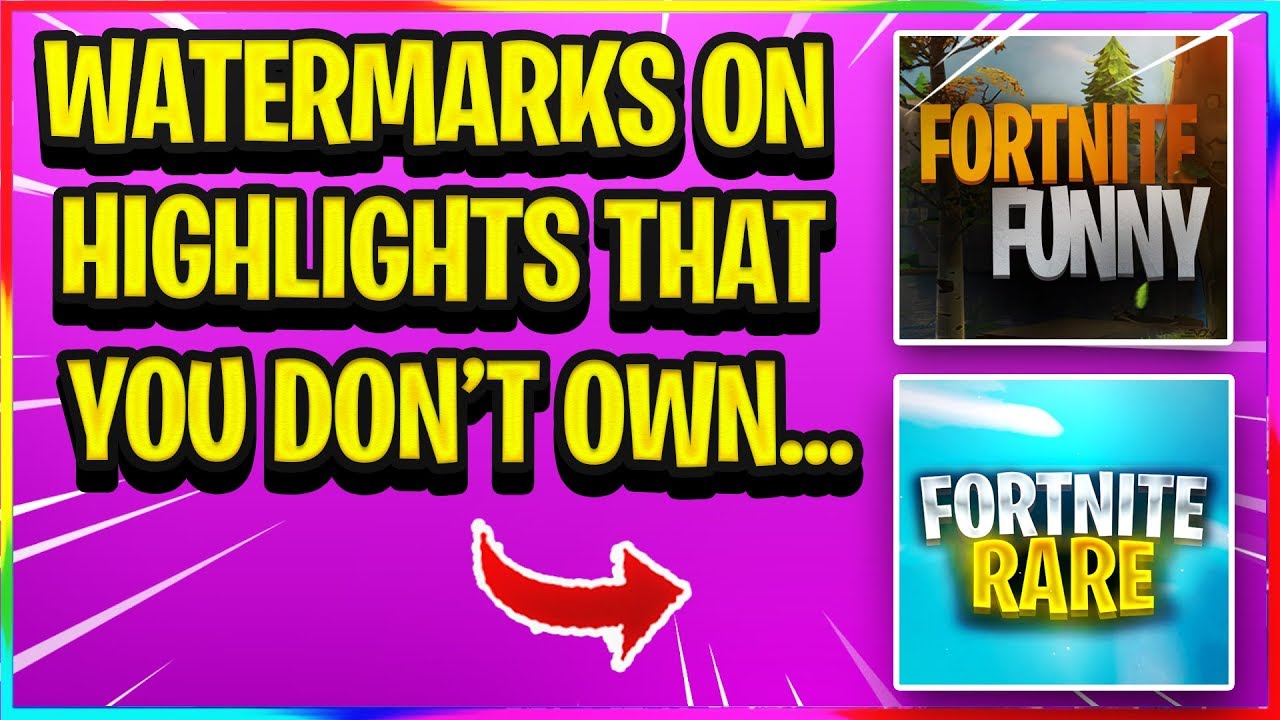 Watermarks on Fortnite Highlight Channels... (Fortnite Funny, Fortnite ...