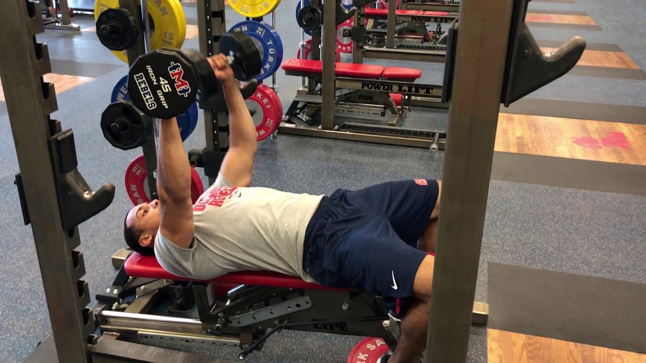 Decline DB Bench Press Alt.Arm - YouTube