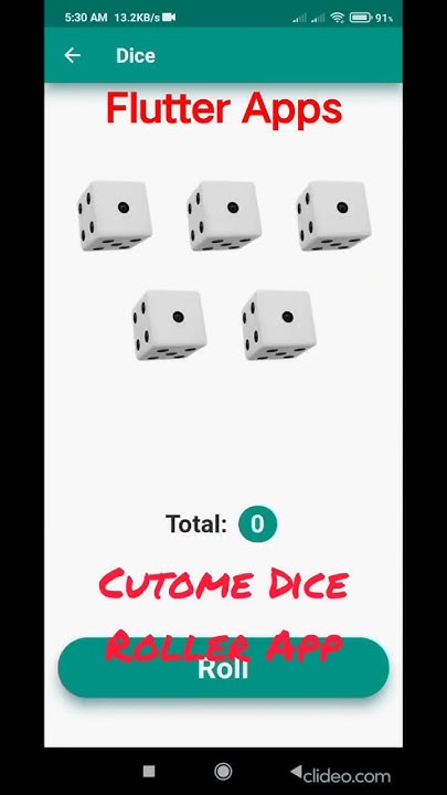 custom dice roller app #fluttershorts #flutter #shortsvideo - YouTube