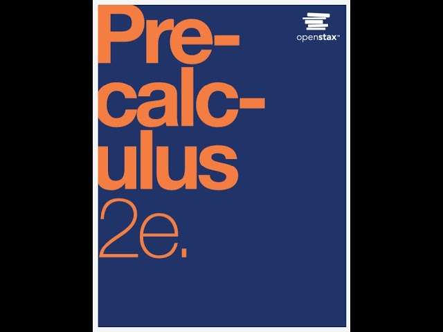 Pre Calculus Cover