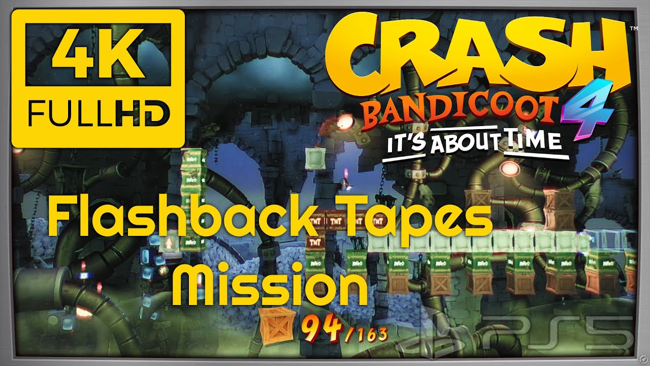 Flashback Tapes Mission Crash Bandicoot 4 Gameplay PS5 4K - YouTube