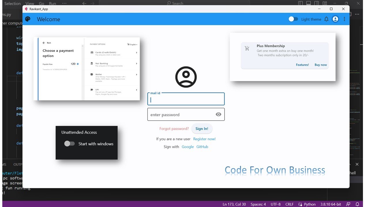 How to Develop Desktop Applications || Login Window || Payment Method ...