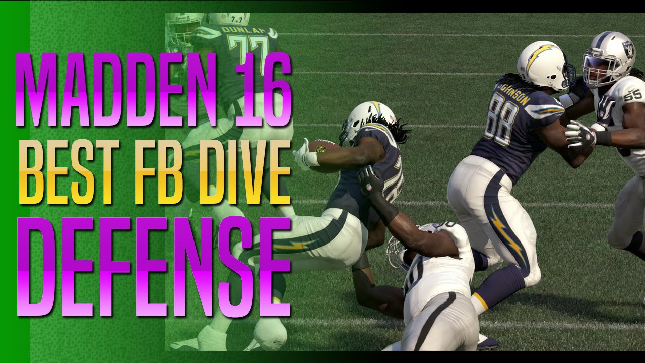 Madden 16 Tips - Best FB Dive Defense! - YouTube