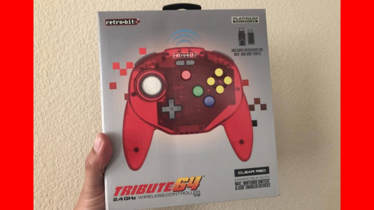 Tribute 64 2.4GHz Wireless Controller V2 (Unboxing) - YouTube