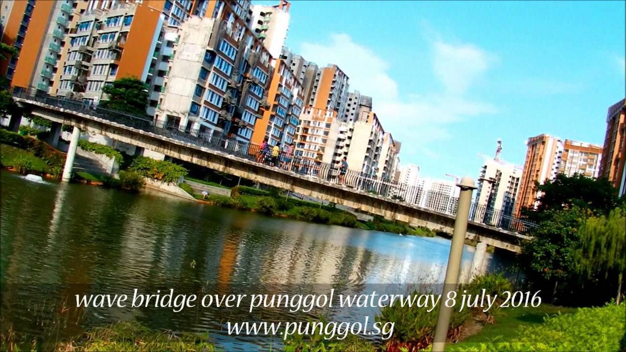 wave bridge over punggol waterway 8 july 2016 www punggol sg - YouTube