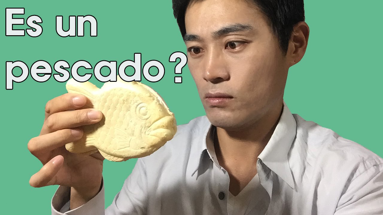 Helados coreanos - probando helado de pez (Korean fish shape ice cream ...