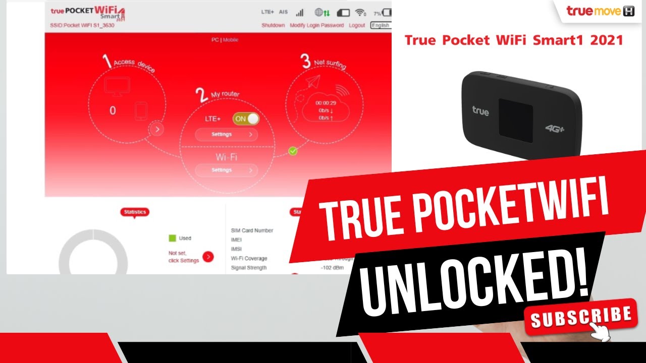 True Pocket Wifi Smart 2021 - Thailand - (Unlocked) - YouTube